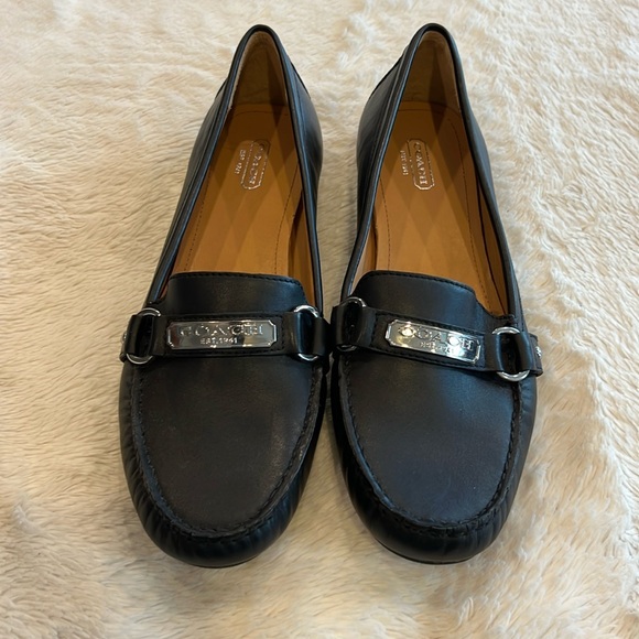 Coach | Shoes | Coach Felisha Signature C Black Loafers Slipon Shoes 1b ...